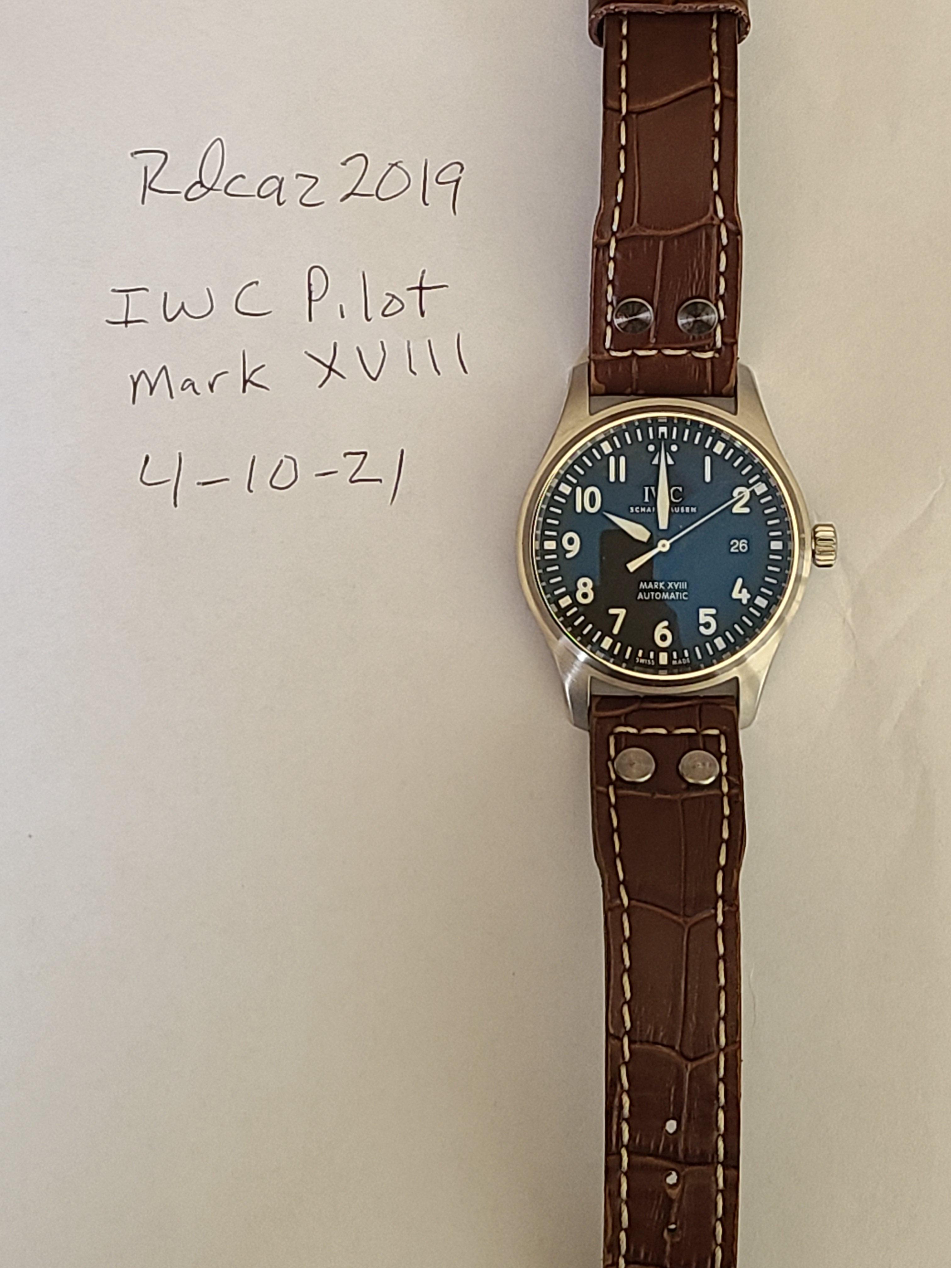 [WTS] IWC PILOT MARK XV111, REF 327009,FULL KIT | WatchCharts