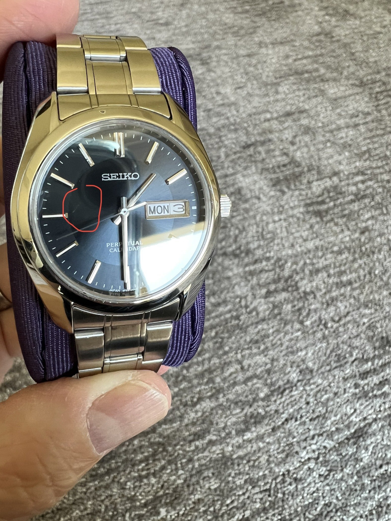 HAQ Seiko SBQL005 Perpetual Calendar Deep Blue Dial | WatchCharts ...