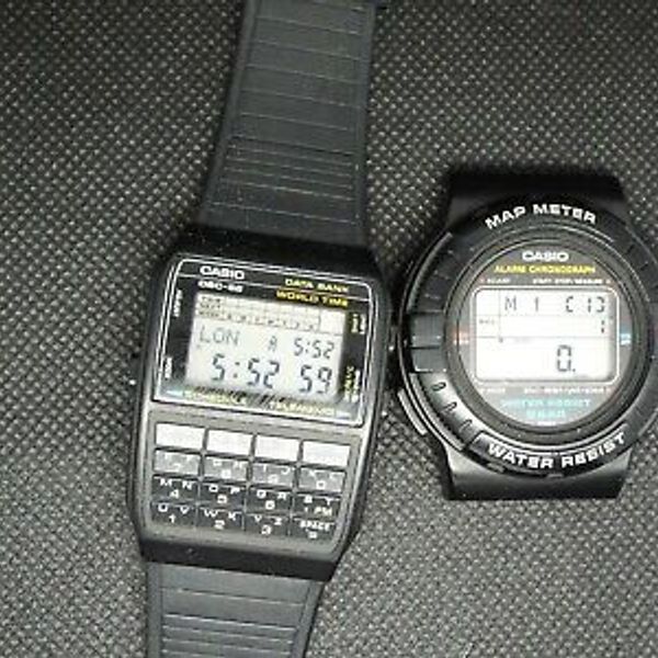 CASIO VINTAGE DIGITAL WATCH MAP METER 693 MAP-100 DBC-62 676 80s ISSUES ...
