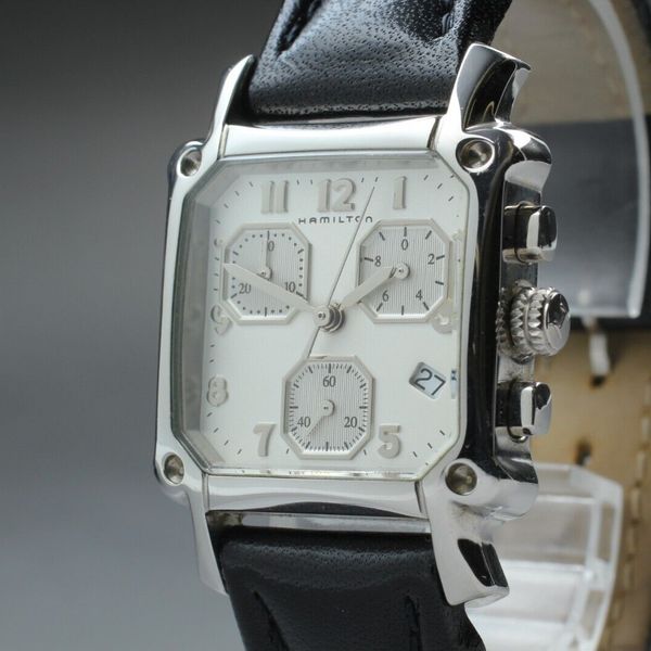 [N Mint] Hamilton Lloyd Chrono 6317 Chronograph White Dial Midsize ...