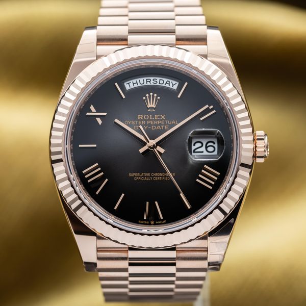 [WTS] [US] Rolex Day-Date 40 Rose Gold Smoked Ombré Roman Dial ...