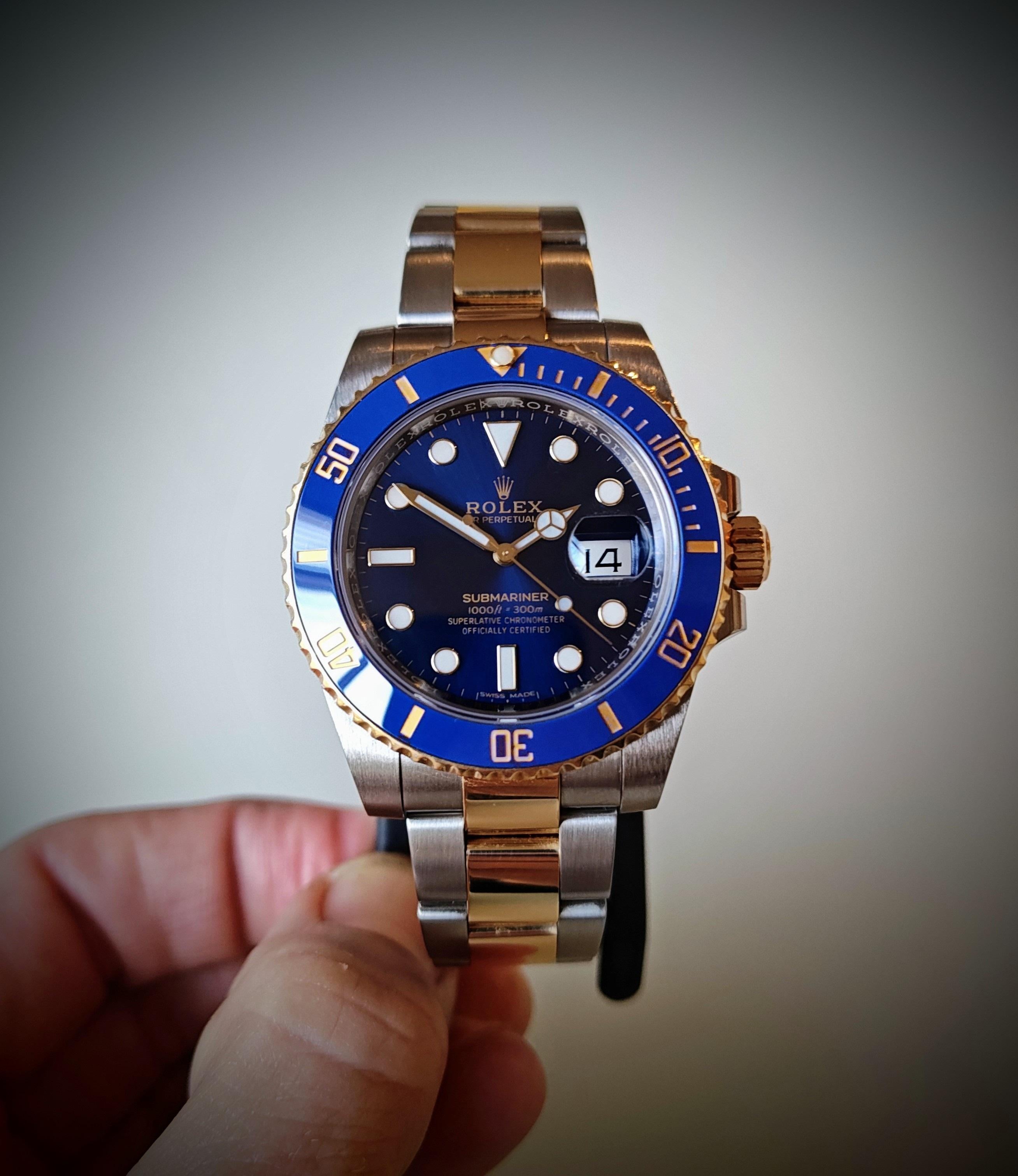 [WTS] Rolex Submariner Date Ceramic 'Bluesy' Gold Rolesor 116613LB ...