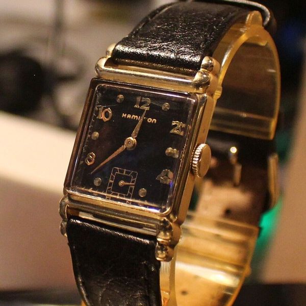 1930s Vintage HAMILTON Men's Manual Wind Tank Watch 982 19j GF Rare ...