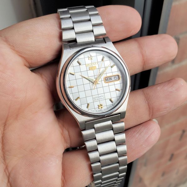 [WTS] Seiko 1996 White Checkered Linen Sunburst dial Retro JDM Rare ...