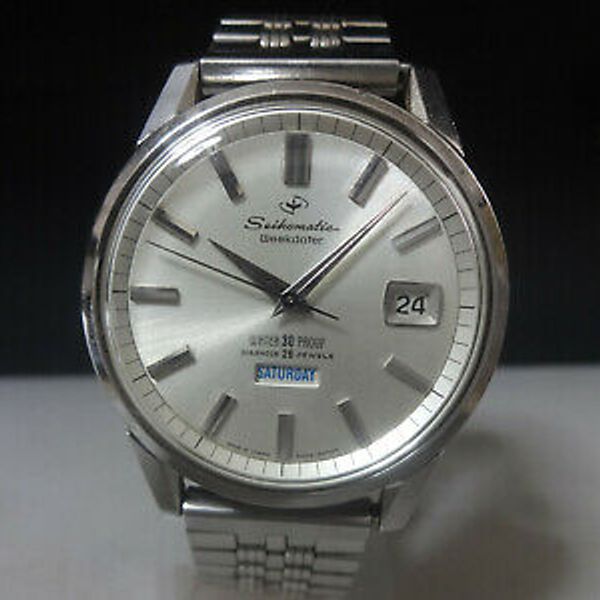 Vintage 1964 SEIKO Automatic watch [Seikomatic weekdater] 26 Jewels 6206-8990 | WatchCharts ...