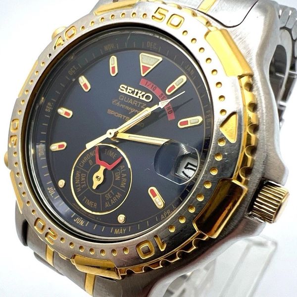 Seiko Chronograph dancing hands Sports mens watch | WatchCharts Marketplace