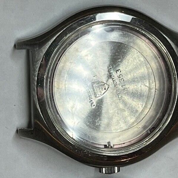 TISSOT MEN'S WRISTWATCH CASES (3) W CRYSTALS, TISSOT CROWNS, CASE BACKS ...