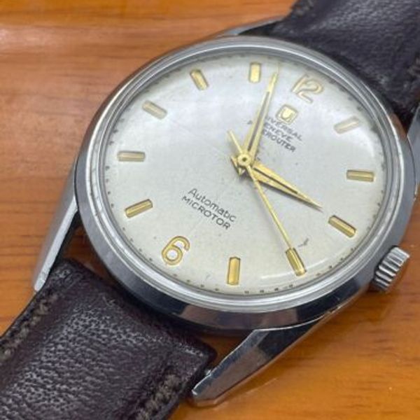 Rare Universal Geneve Cal 215-9 Polerouter Jet Microtor Automatic Watch ...