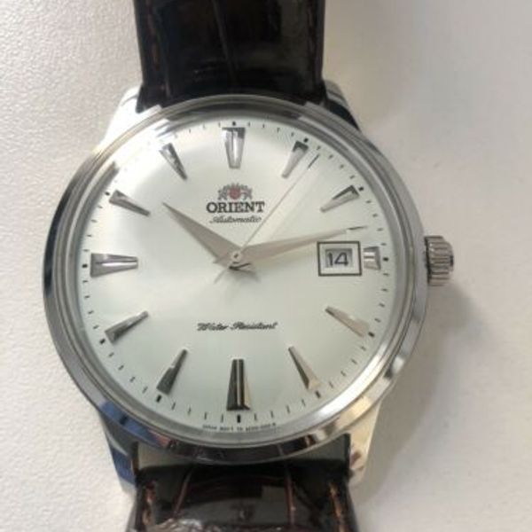 Orient Bambino V2 (2nd Gen) Automatic Watch Silvertone Case+Hour Marks ...