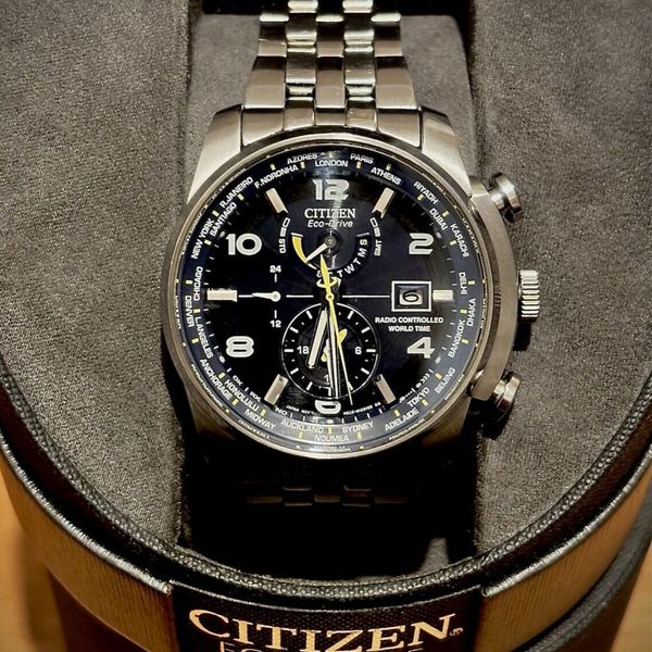 Citizen Eco-Drive Watch, Solar, World Time, Radio Controlled, Sapphire ...