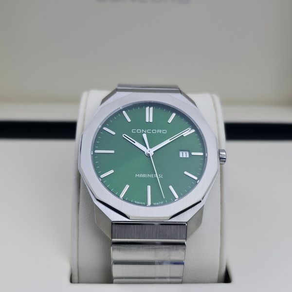 Concord Mariner SL Quartz Stainless steel 40 mm Green Dial Men watch ...