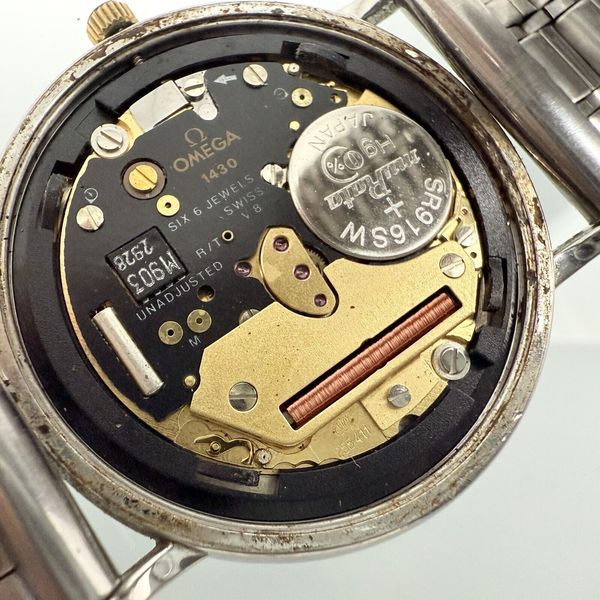 OMEGA DE VILLE Cal.1430 MEN'S DATE SILVER VINTAGE WATCH SWISS MADE ...