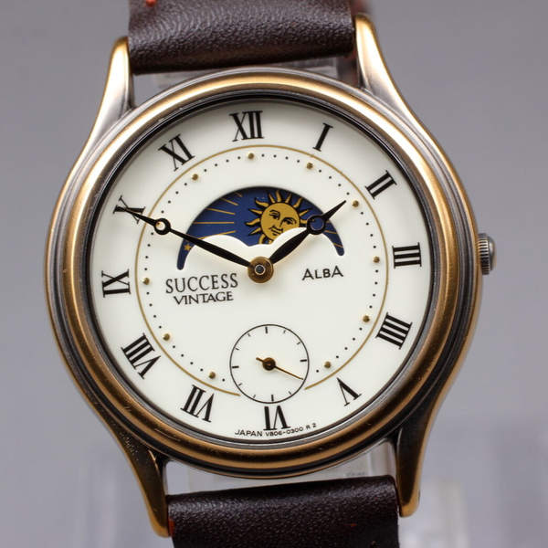 [Near MINT/New Strap] Vintage SEIKO V806-0160 Sun and Moon Quartz Mens Watch | WatchCharts ...