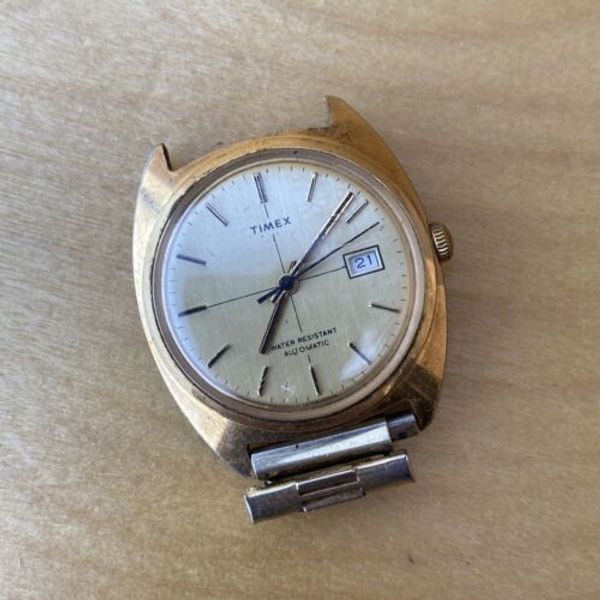 Vintage 1976 Timex Viscount Automatic Calendar Watch Face For Parts ...
