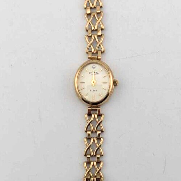 Ladies 9ct Solid Gold Rotary Elite Watch | WatchCharts Marketplace