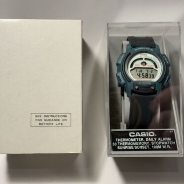 NOS Rare Casio W910-1V Thermo Overland Vintage Watch, Seymour Powell ...