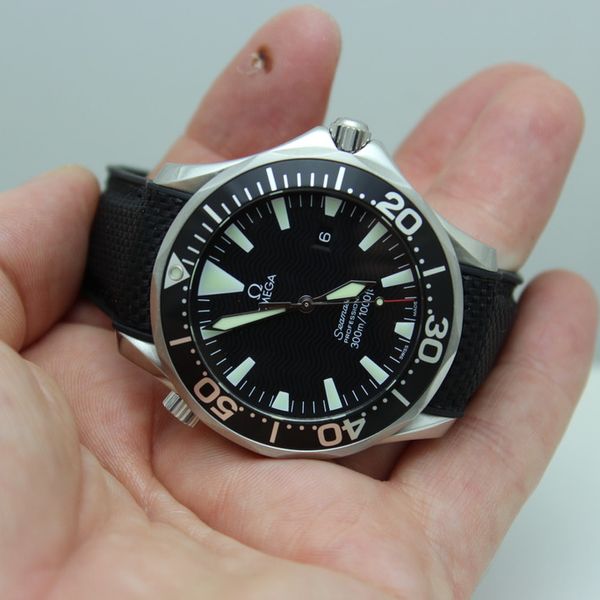 SOLD Omega Seamaster Pro 300M SMP Quartz 2264.50 Black Wave Dial Sword ...
