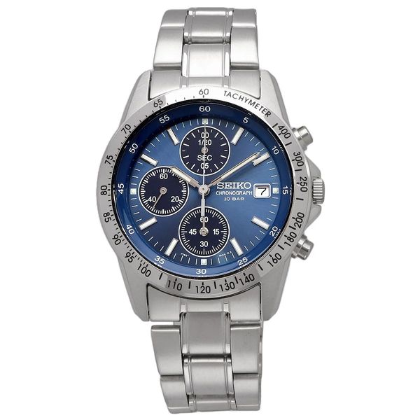Seiko Spirit SBTQ071 Wristwatch Silver Stainless Steel Blue Analog ...
