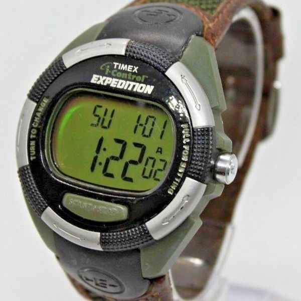 Timex Expedition iControl Men's Watch, Indiglo, Alarm, Chrono, Green ...