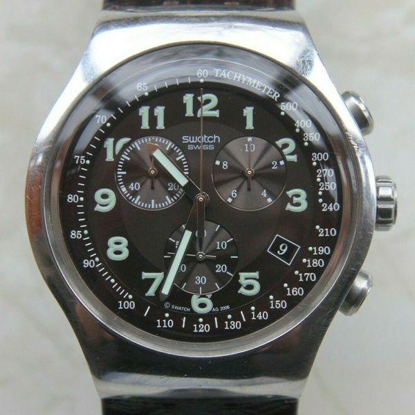 SWATCH IRONY CHRONOGRAPH YOS413 - YOUR TURN / AG2006 - NEW STRAP - 50MM ...