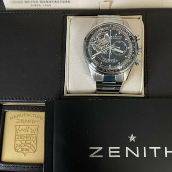 Men's Zenith EL Primero Chronomaster Stainless Steel Watch Open Heart ...