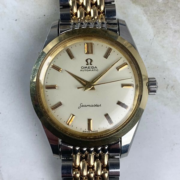 Vintage Omega Automatic Seamaster Two-Tone Watch w/orig. bracelet and ...