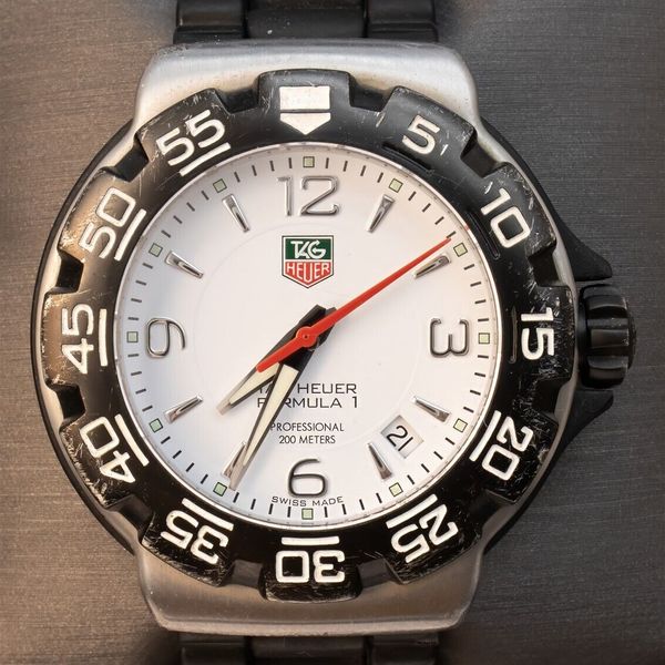 Tag Heuer Formula 1 White Dial Black Bezel WAC1111 Mens Watch | WatchCharts