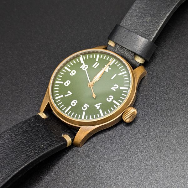 [WTS](EU) Stowa Flieger Vintage Bronze 40mm Green Dial - No date/logo ...