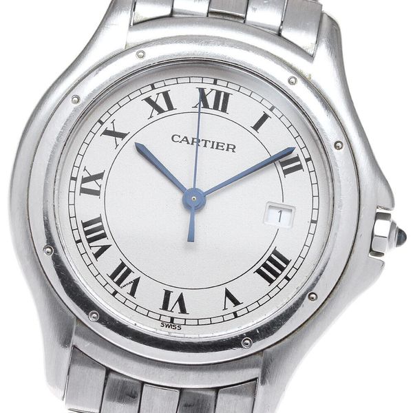 Cartier W35002F5 Panthere Cougar LM Date Quartz Boys Warranty Accessary ...