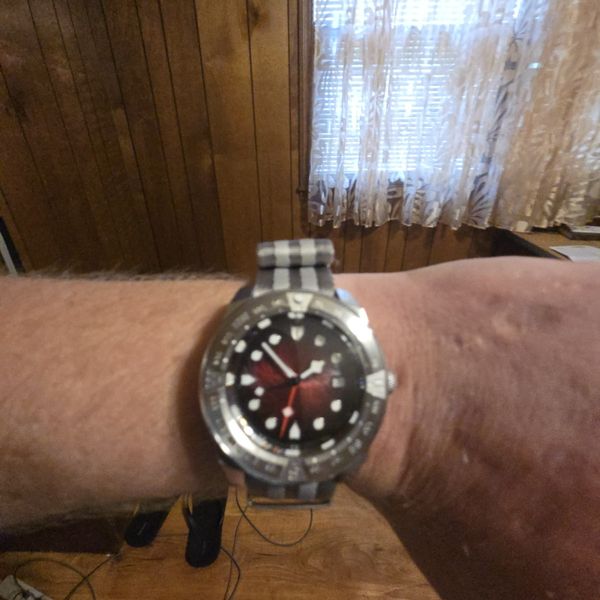 Seiko NH34 "Samurai-style" GMT on BluShark Premier "NATO-style" nylon ...