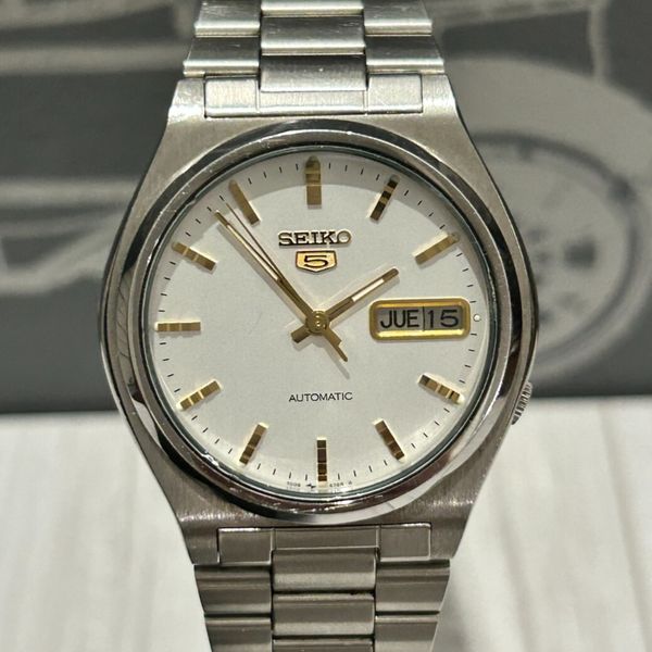 Seiko 5 Automatic 7009-876A Day/Date White Dial Men's Watch b180 | WatchCharts Marketplace