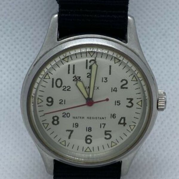 Timex J. Crew Vintage Military Field Watch, Circa 2010, White Dial. 2 ...