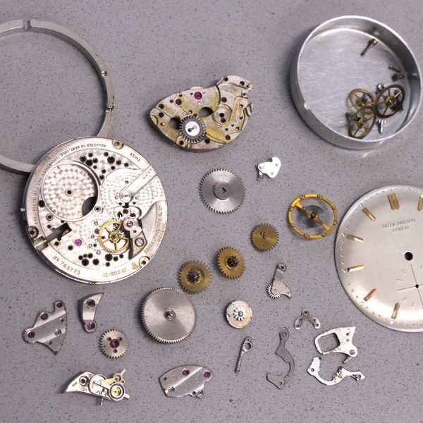 Vintage Patek Philippe Watch Parts Lot Movement 12-600 Balance Wheel ...