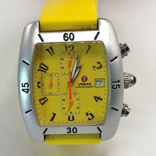 Michele Urban Chronograph Yellow Jelly Band Watch 71-195-A ...