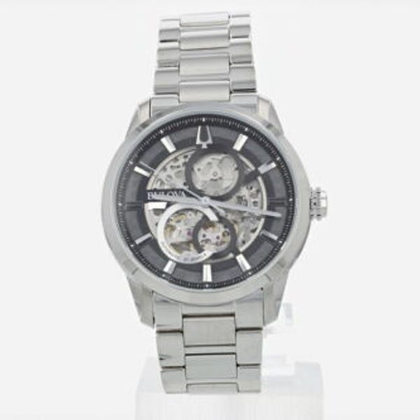 Bulova Sutton Automatic Skeleton Dial Men's Watch Stainless Steel ...