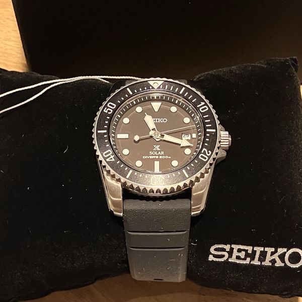 Seiko Prospex Men's Black Watch - SNE573 â Sunmarinerâ Dive Watch ...