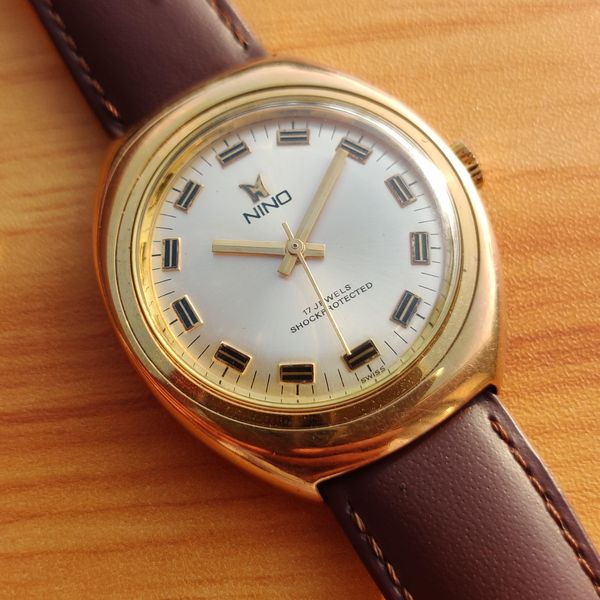 [WTS](reduced )RARE Vintage Swiss //NINO// Salmon Sunburst Dial - 17J ...