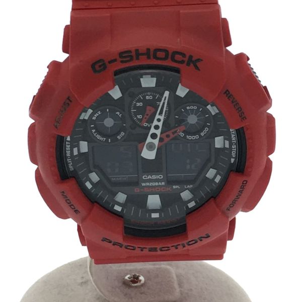 [Used] CASIO Casio / Quartz Watch / G-SHOCK / Digiana / RED / GA-100B ...