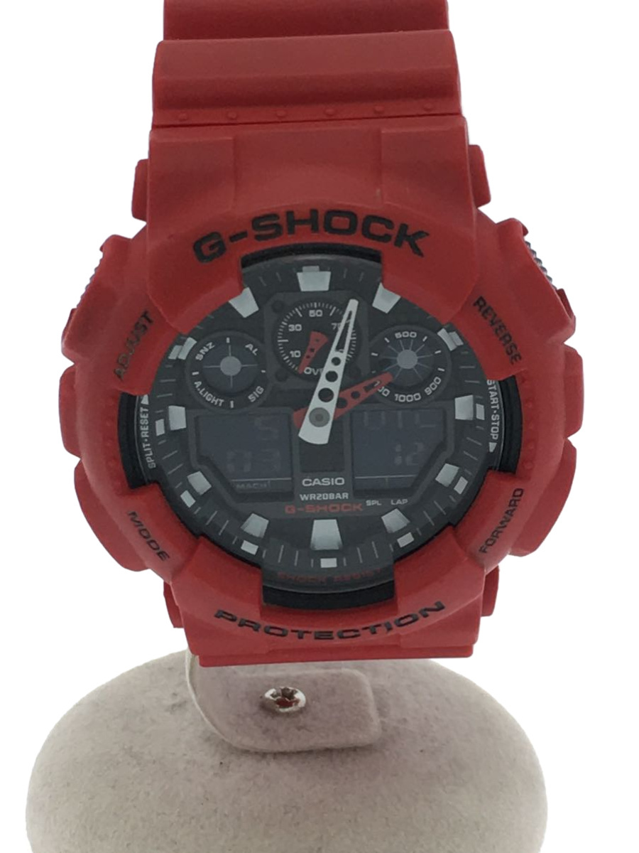 [Used] CASIO Casio / Quartz Watch / G-SHOCK / Digiana / RED / GA-100B ...