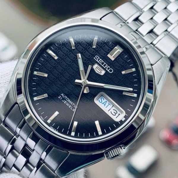 Seiko 5 SNK357 Men's / Unisex Automatic Blue Dial Stainless Steel Watch ...