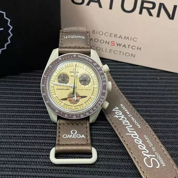 NEW Swatch x Omega Moonswatch Mission To Saturn Watch - With Box ...