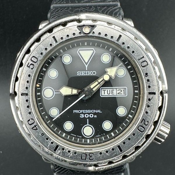 Seiko Professional Tuna Men's Day Date Eng/Kanji Dive Watch Quartz 48mm ...