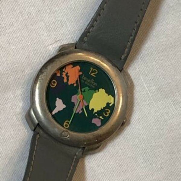 Vintage United Colors of Benetton World Map Watch By Bulova ...