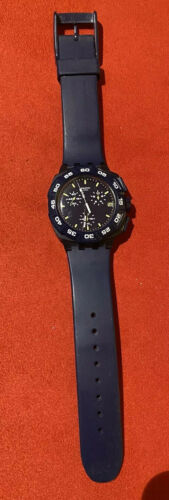 Swatch Herrenuhr Chronograph Men’s Watch Blue Hero SUIN402 ...