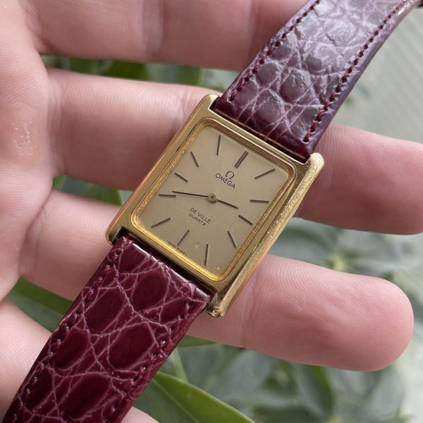 Omega Deville Quartz Gents Vintage Tank Watch | WatchCharts Marketplace