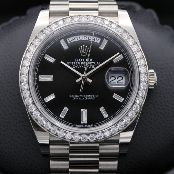FSOT: Rolex Day Date 40 - 228349RBR - Black Diamond - White Gold - 40mm ...