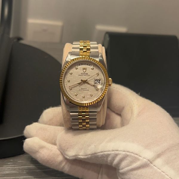 [WTS] Tudor Prince Date Day 76213 | Two Tone | Linen Diamond Dial ...