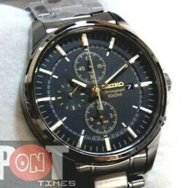 Seiko Chronograph WR100m Quartz Men's Watch SNAF07P1 | WatchCharts ...