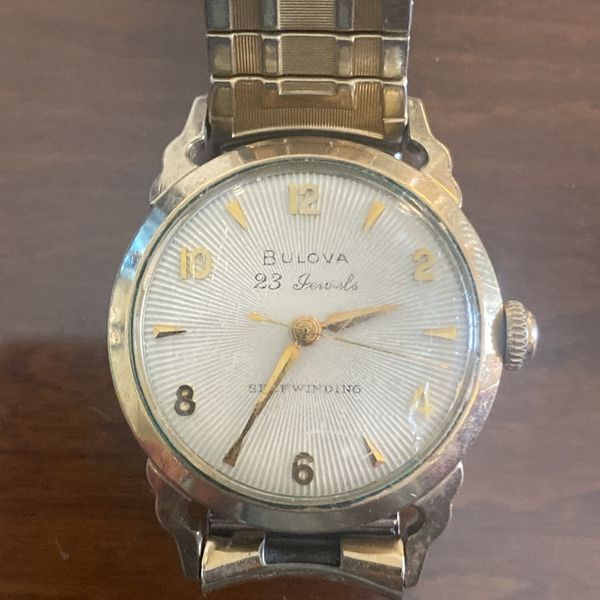 Vintage 1960s Working Bulova 23 Jewels Self Winding Men Watch- With ...