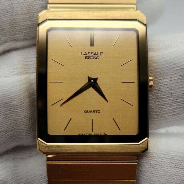 Seiko Lassale Men's Vintage Gold Tone Quartz Watch 7750-507H | WatchCharts Marketplace